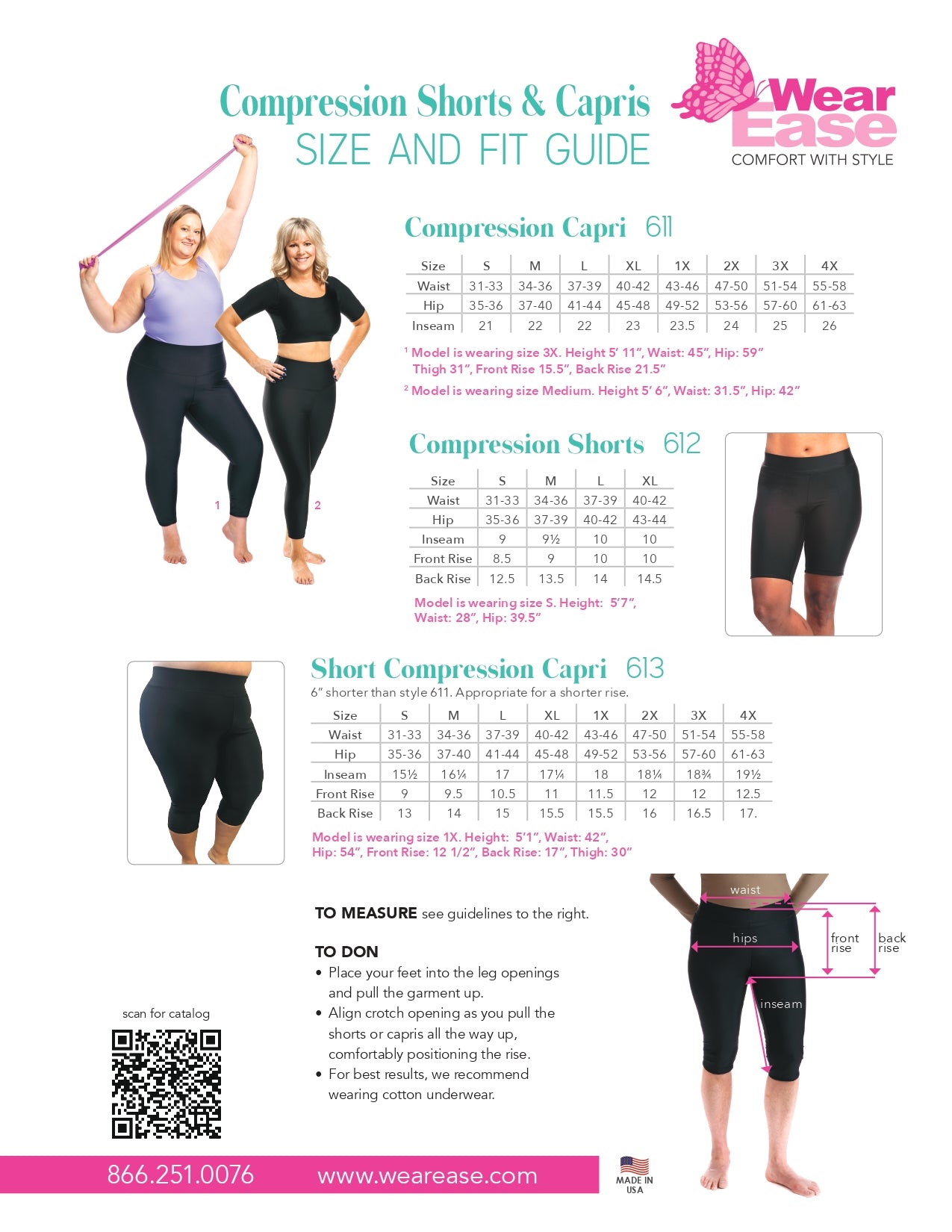 Wear Ease Compression Capri – ShapewearUSA.com