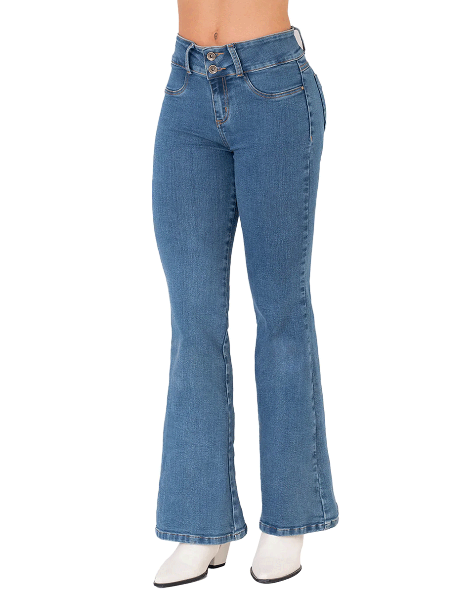 Lowla Bum Lift Flare Colombian Jeans with Removable Pads – ShapewearUSA.com